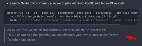 installing transformers inside nvidia docker container · issue 46