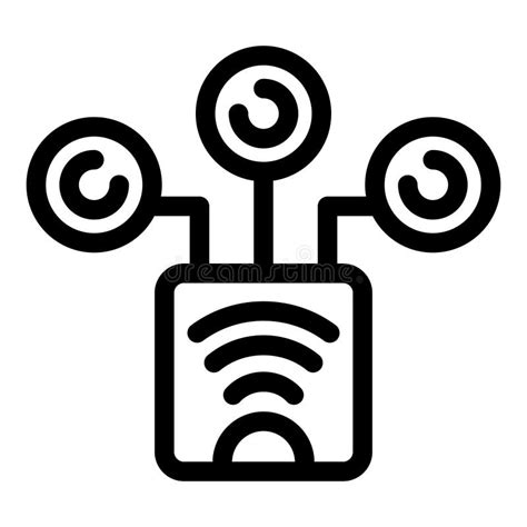Router Providing Wireless Connection To Multiple Devices Stock