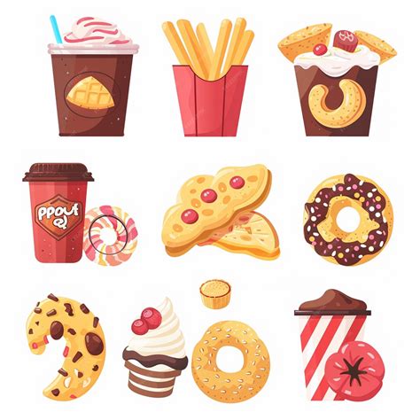 스 음식 터 일러스트레이션 만화 디자인 고립 된 배경 식사 그래픽 로고 아이콘 프리미엄 Ai 생성 벡터