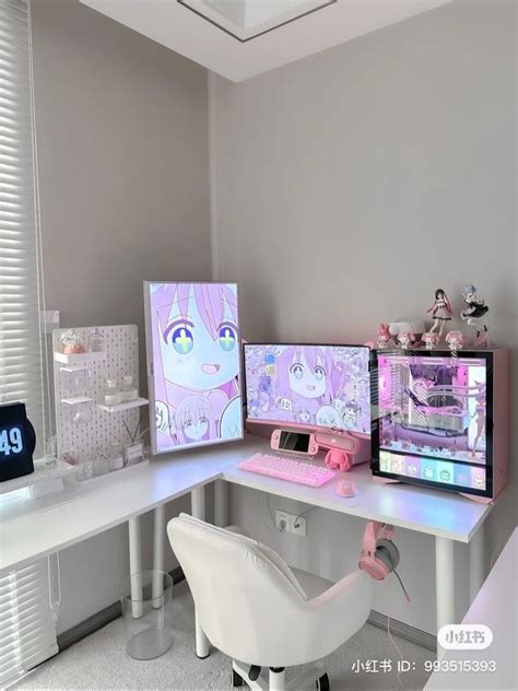 Desk Setup ꢤꢆ ﾟ Gaming room setup Game room design Room setup