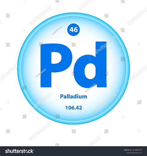 Structure Chemical Element Palladium Pd Symbol Stock Vector Royalty Free 2178845725 Shutterstock