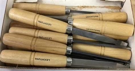 Lot Freud Chisel Set And Leichtung Wood Turning Tools