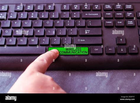 Writing Displaying Text Wireless Communication Internet Concept