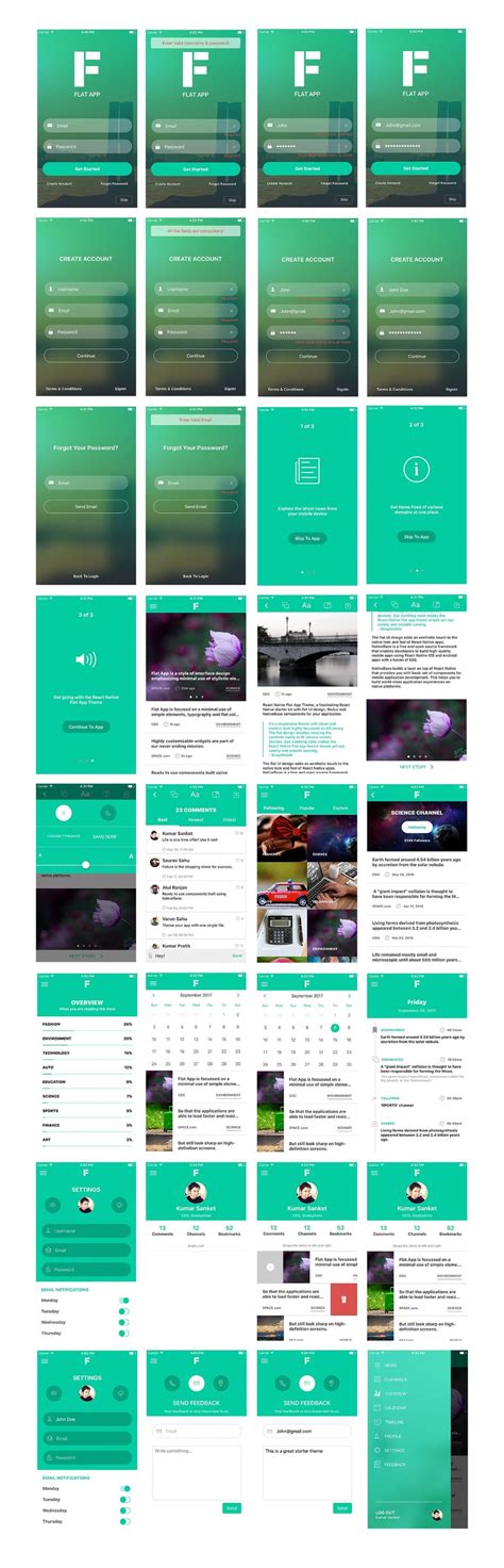 Updated React Native Flat App Theme Rreactnative