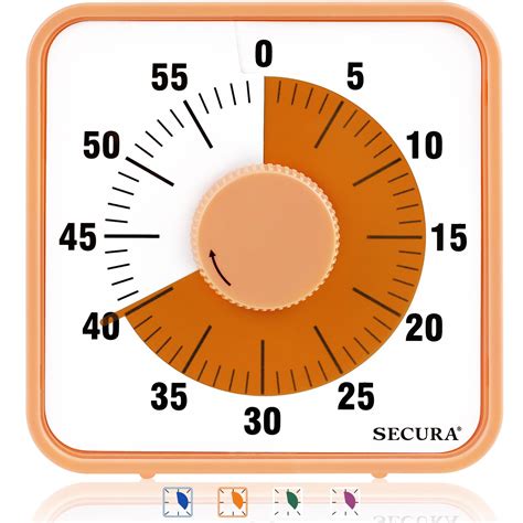 Secura 75 Inch Visual Timer 60 Minute Oversize Countdown Visual Timer