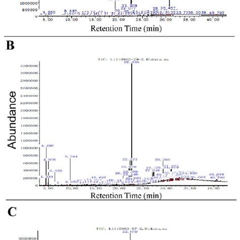 Gc Ms Analysis Of Potential Bioactive Compounds In Ethyl Acetate