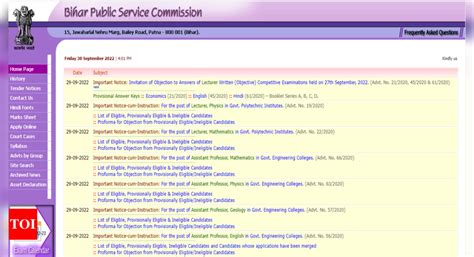 Lecturer Bpsc Lecturer Provisional Answer Key Released Check Now On Bpsc Bih Nic In