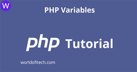 Php Variables Php Tutorial