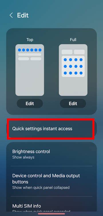 How to Enable and Use Quick Settings Instant Access on Galaxy S23, S22, and S21 with Android 14 ...
