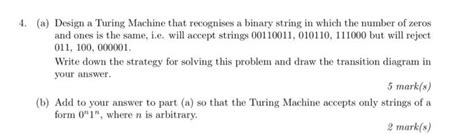 Solved 3 A Design A Turing Machine That Implements The