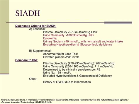 Ppt Hyponatremia In Siadh Role Of The Vaptans Powerpoint