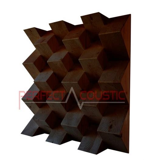 Pyramid Diffuser 60x60x11cm Perfect Acoustic Pine Wood