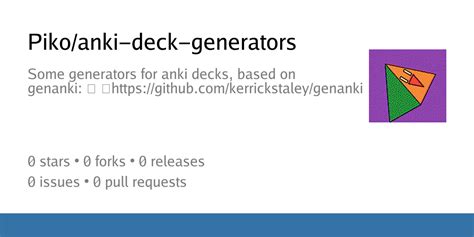 Pikoanki Deck Generators Some Generators For Anki Decks Based On
