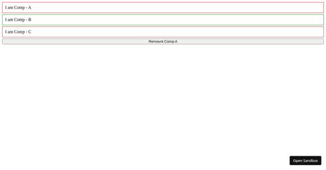 Unexpected Unmounting React Codesandbox