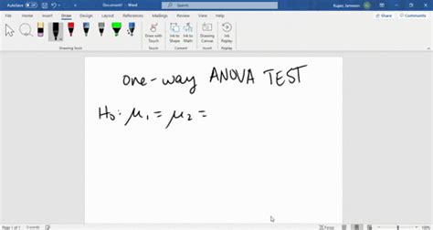 SOLVED State The Null And Alternative Hypotheses For A One Way ANOVA Test