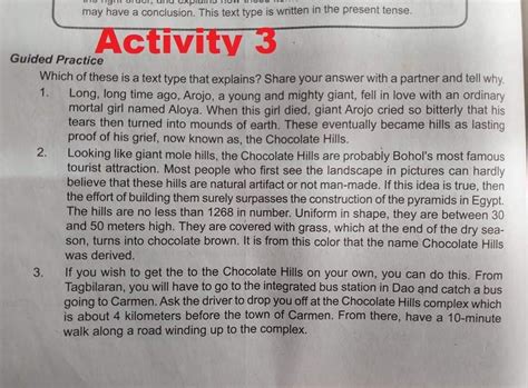 activity 3 guided practice p 158 directions read these texts which