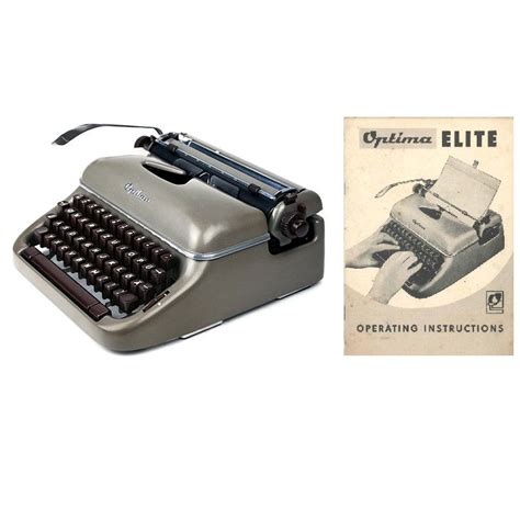 Optima Elite Typewriter Instruction Manual Antique Typewriters