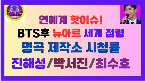 월드팬공식채널 연예계 핫이슈 진해성박서진의 근황 Bts후 세계를 점령한 뉴아르 방시혁의 야심찬 걸그룹