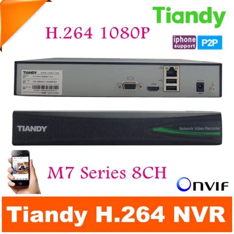 Newest Tiandy Full HD 1080P CCTV NVR 8CH NVR For IP Camera ONVIF H.264 ...