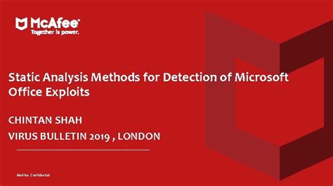 Static Analysis Methods For Detection Of Microsoft Office