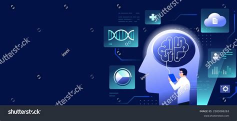 Ai Machine Learning Healthcare Medicine Future Stock Vector Royalty