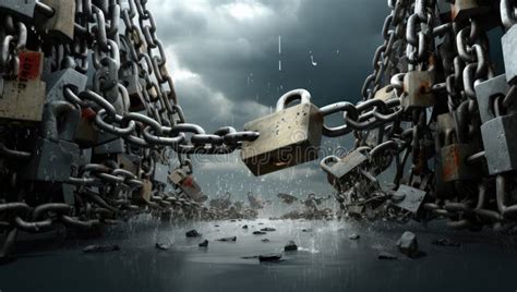 Cybersecurity Security Hacking The Lock And Key Is Virtual Stock