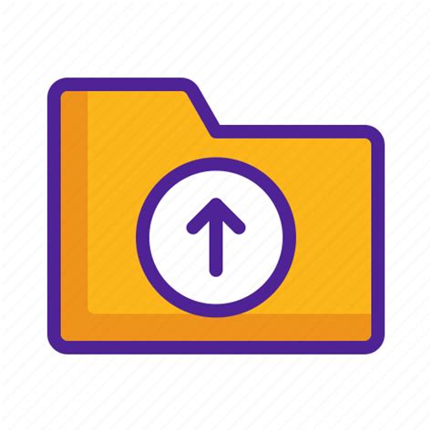Arrow Data File Folder Upload Icon Download On Iconfinder