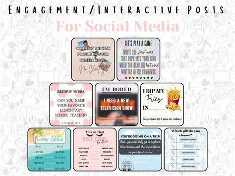 Interactive Social Media Engagement Posts Bright And Summery Png