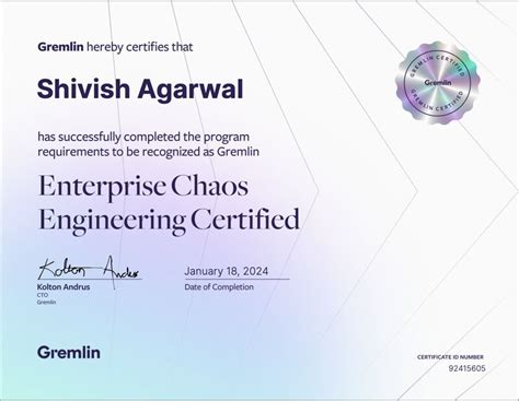 Shivish Agarwal On Linkedin Im Happy To Share That Ive Obtained A New Certification Gremlin