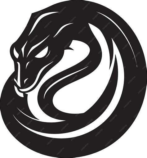 Premium Vector Chic Python Silhouette Intricate Vector Illustration