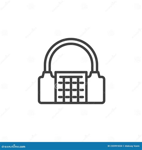 Security Padlock Line Icon Stock Vector Illustration Of Safety 235991834