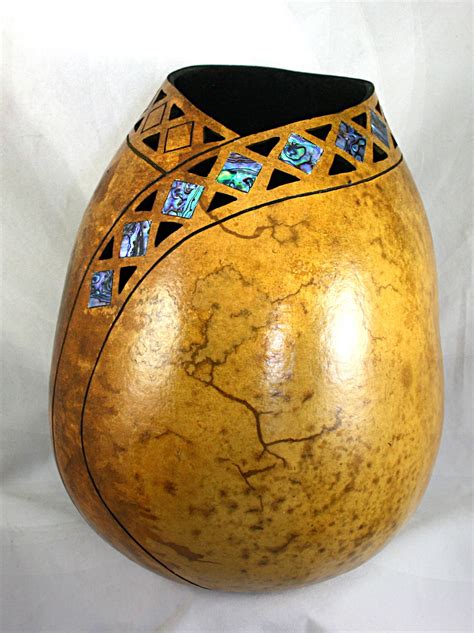 Hand Painted Gourd Art Vase Cabaças Pintadas à Mão Porongo Arte Com