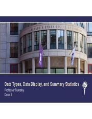 Understanding Data Types And Summary Statistics A Comprehensive Course Hero