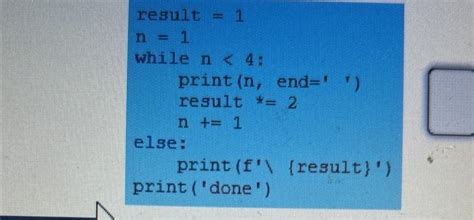 Solved Result 1 N1 While N