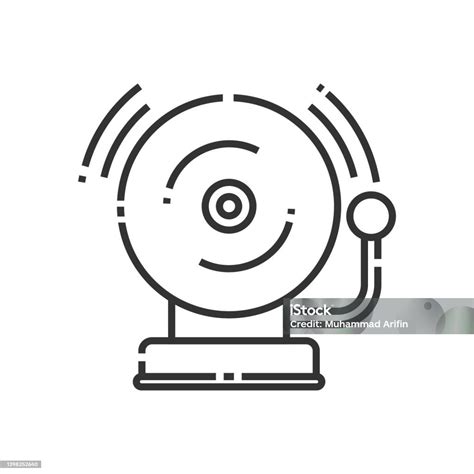 학교 벨 라인 아이콘 개요 아이콘 학교로 돌아가기 아이콘 벡터 일러스트 레이 션 1위에 대한 스톡 벡터 아트 및 기타 이미지