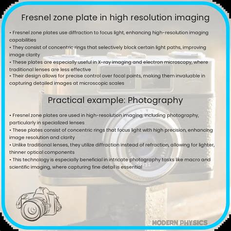 Fresnel Zone Plate Enhanced Focus And Resolution In Optics