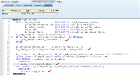 TECHSAP Web Dynpro ALV With Editable Column