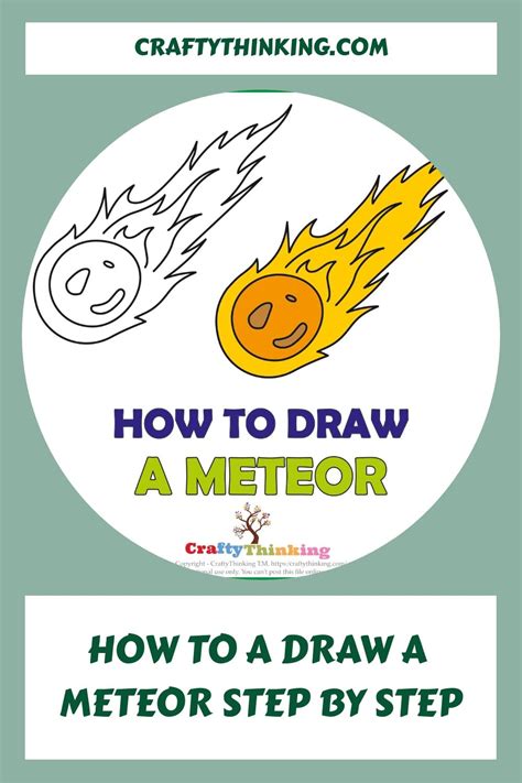 How To Draw A Meteor Step By Step With Free Meteor Printable