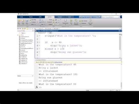 Matlab If Statements YouTube