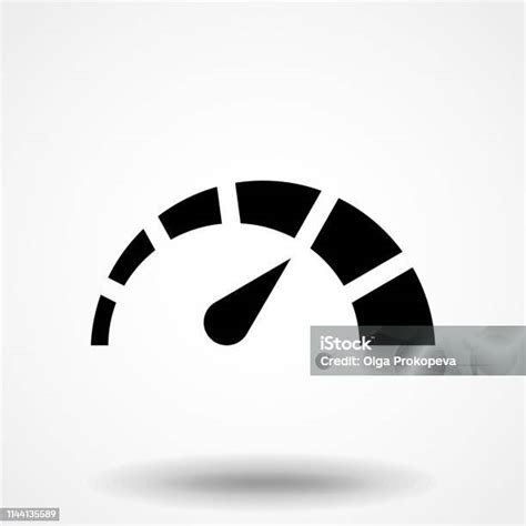 타코미터 속도계 및 표시기 아이콘입니다 성능 측정 기호입니다 평면 벡터 일러스트 가득 찬에 대한 스톡 벡터 아트 및 기타 이미지 가득 찬 경관 공연 Istock