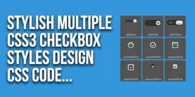 Stylish Multiple CSS3 Checkbox Styles Design CSS Code EXEIdeas Let S Your Mind Rock