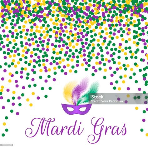 녹색 자주색 노란 색종이와 마디 그 라 카니발 벡터 배경 프로젝트에 대 한 디자인 서식 파일 편집을 쉽게 Mardi Gras에 대한 스톡 벡터 아트 및 기타 이미지 Istock