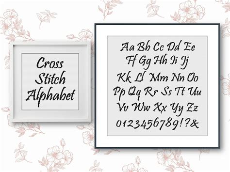Cursive Cross Stitch Alphabet Pattern Calligraphy Cross Stitch Letters