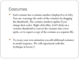 Scratch Lesson Basics PPT Computer Animation Computer Software And Applications