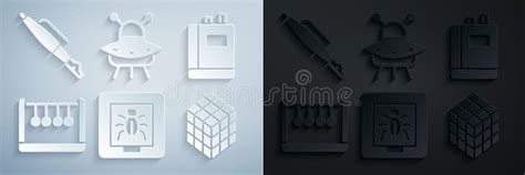 Set Insects In A Frame Book Pendulum Rubik Cube Ufo Flying