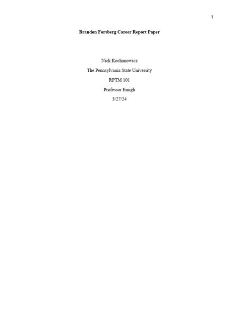 Career Report Part C 1 Pdf