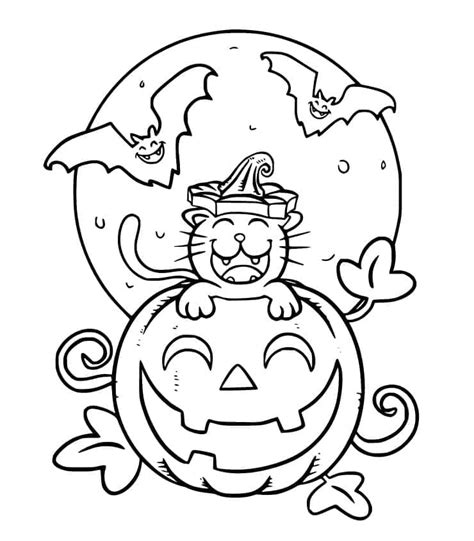 Coloriage Chat Halloween à Imprimer Sur Coloriageenfant Com