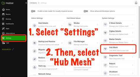 Hub Mesh Hubitat Documentation