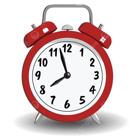Red Clock In Vector Illustration Retro Design Vector Illustration Retro Design PNG And Vector
