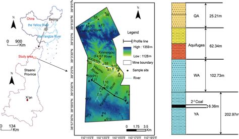 Location Elevation Sample Sites And Aquifer Distribution Map In The